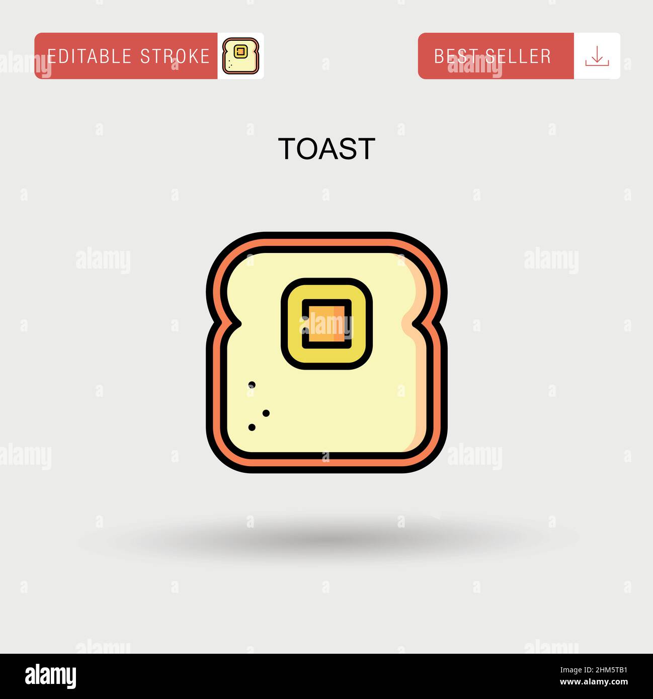 Toasted white sliced bread Stock Vector Images - Alamy