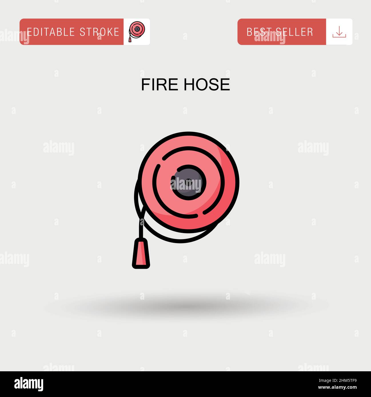 Fire hose reel symbol sign hi-res stock photography and images - Alamy