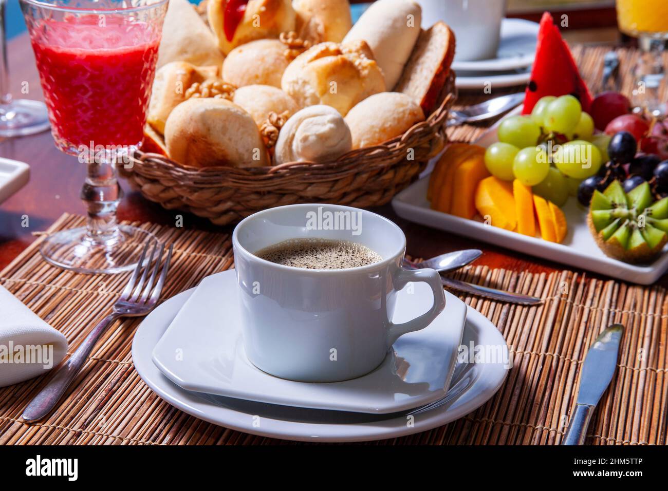 Breakfast at the hotel Stock Photo - Alamy