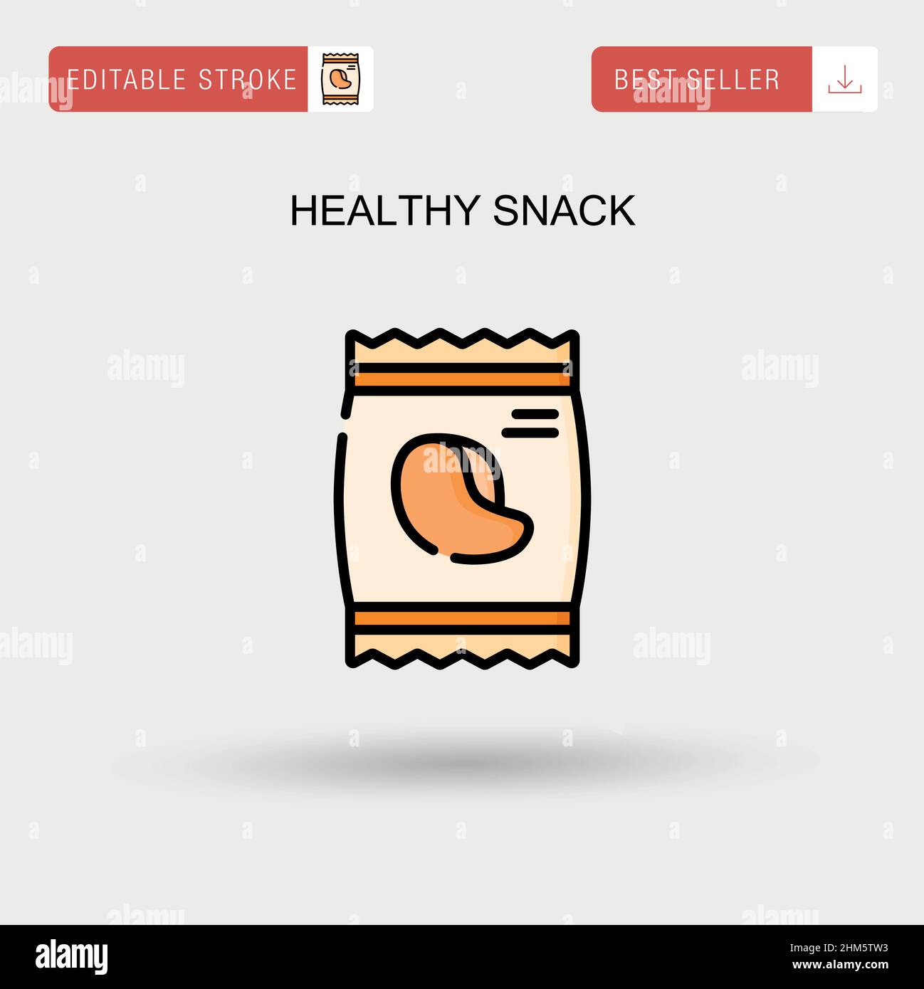 Healthy snack Simple vector icon Stock Vector Image & Art - Alamy