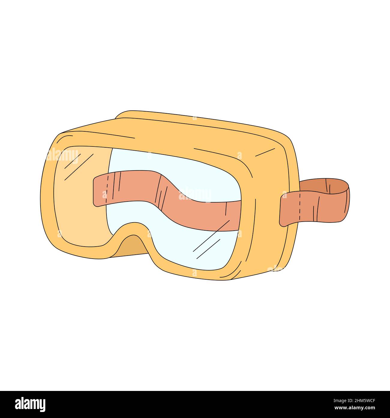 Cartoon vector illustration of goggles isolated on a white background ...