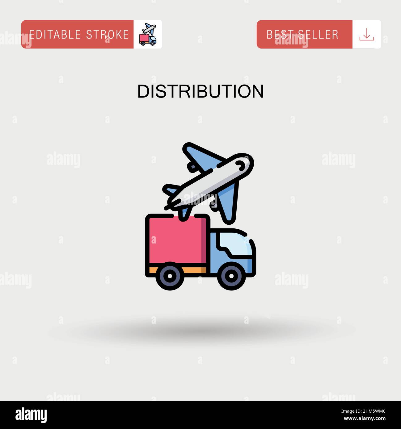 Distribution Simple vector icon Stock Vector Image & Art - Alamy