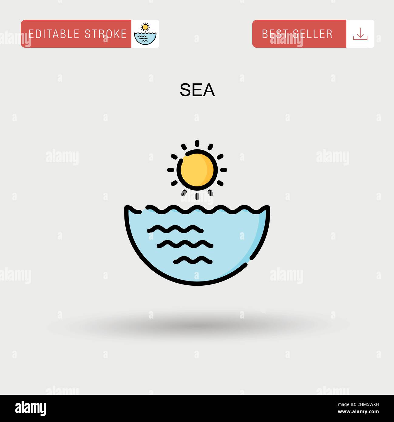 Sunny texture tranquil sea view Stock Vector Images - Alamy