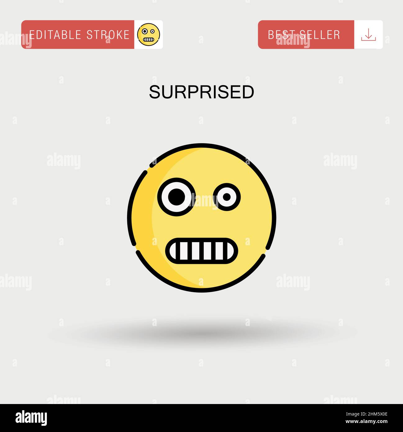 Surprised Simple vector icon Stock Vector Image & Art - Alamy