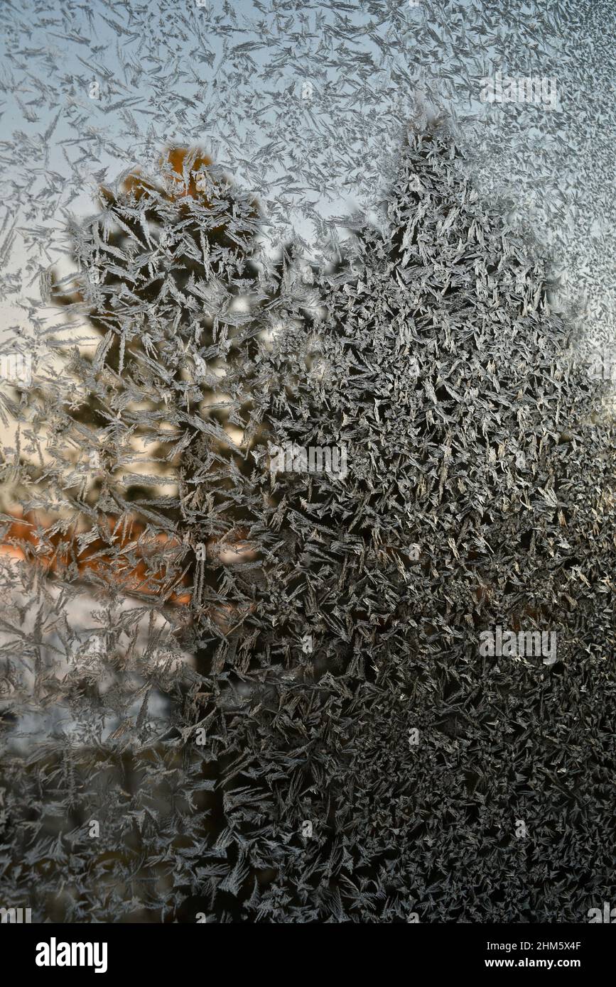 Ice crystals in window glass hi-res stock photography and images - Alamy