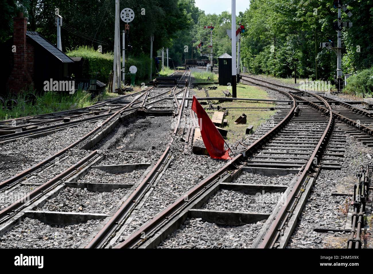 Didcot, Oxford, England - June 2021: Broad and narrow gauge railway ...