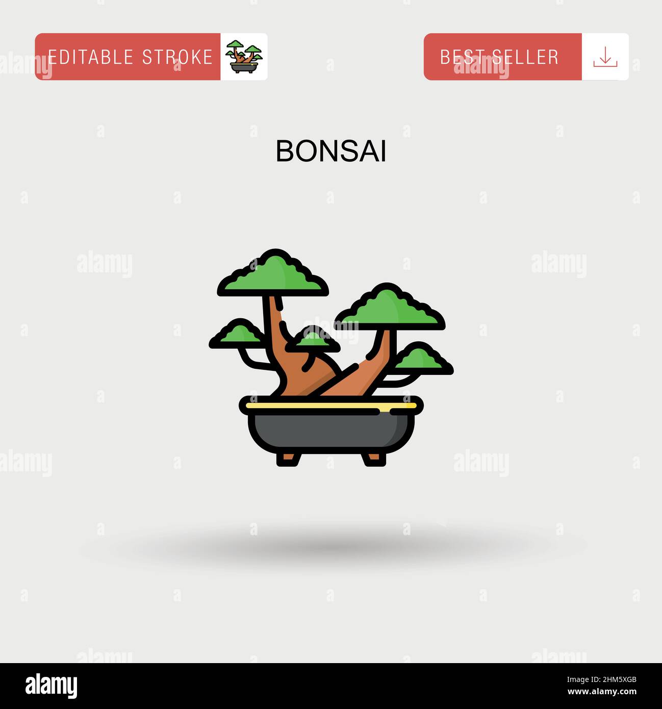 Bonsai tree art Stock Vector Images - Alamy