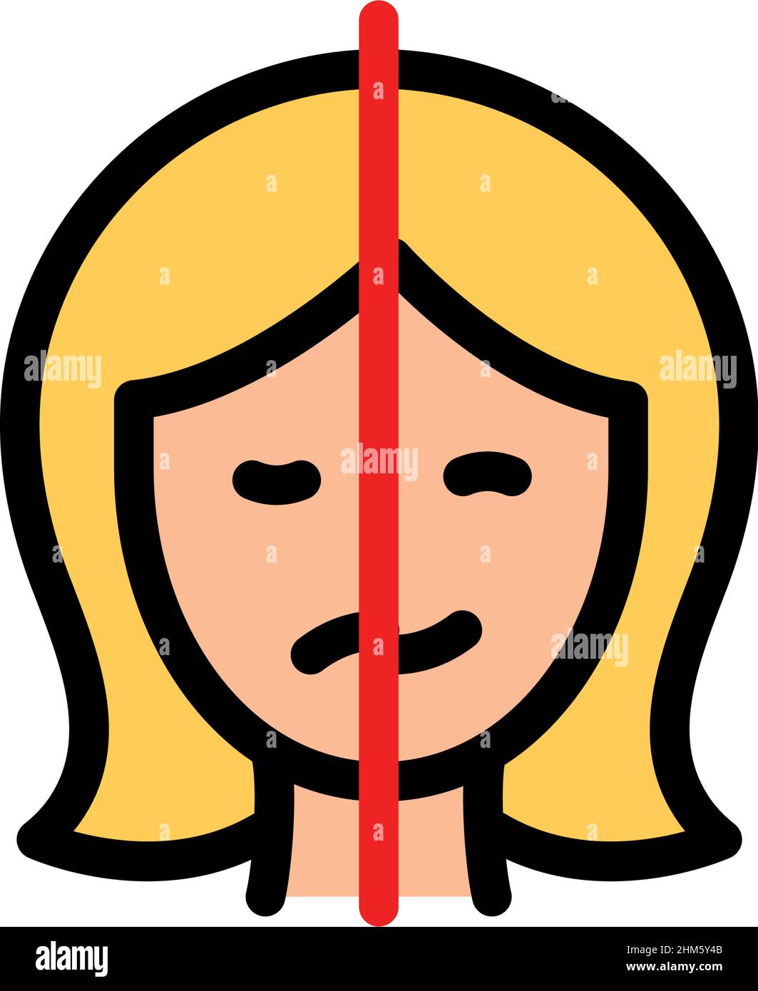 PMS or menopause symptoms concept. Mood swing, bipolar disorder color ...