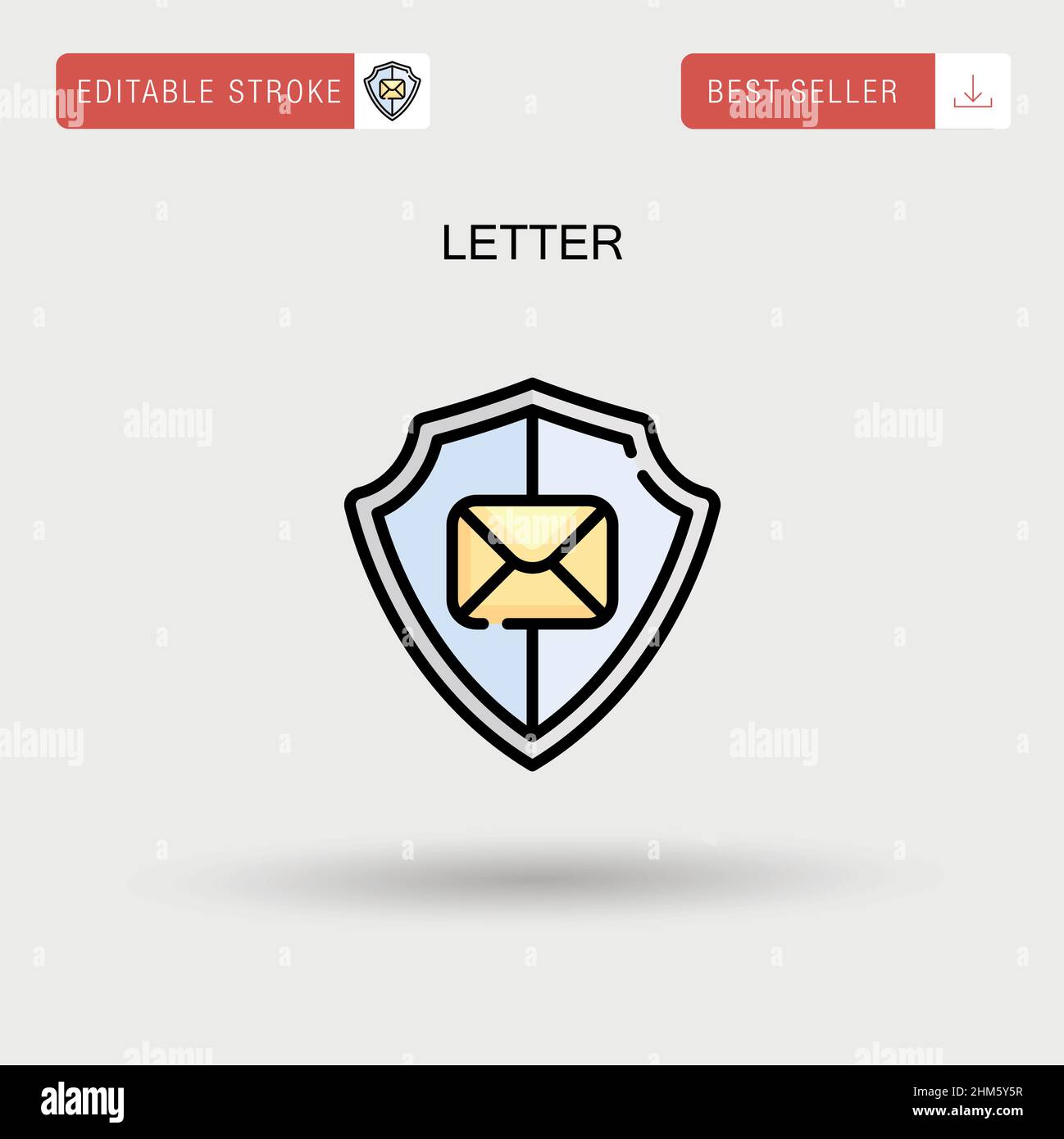 Letter Simple vector icon Stock Vector Image & Art - Alamy