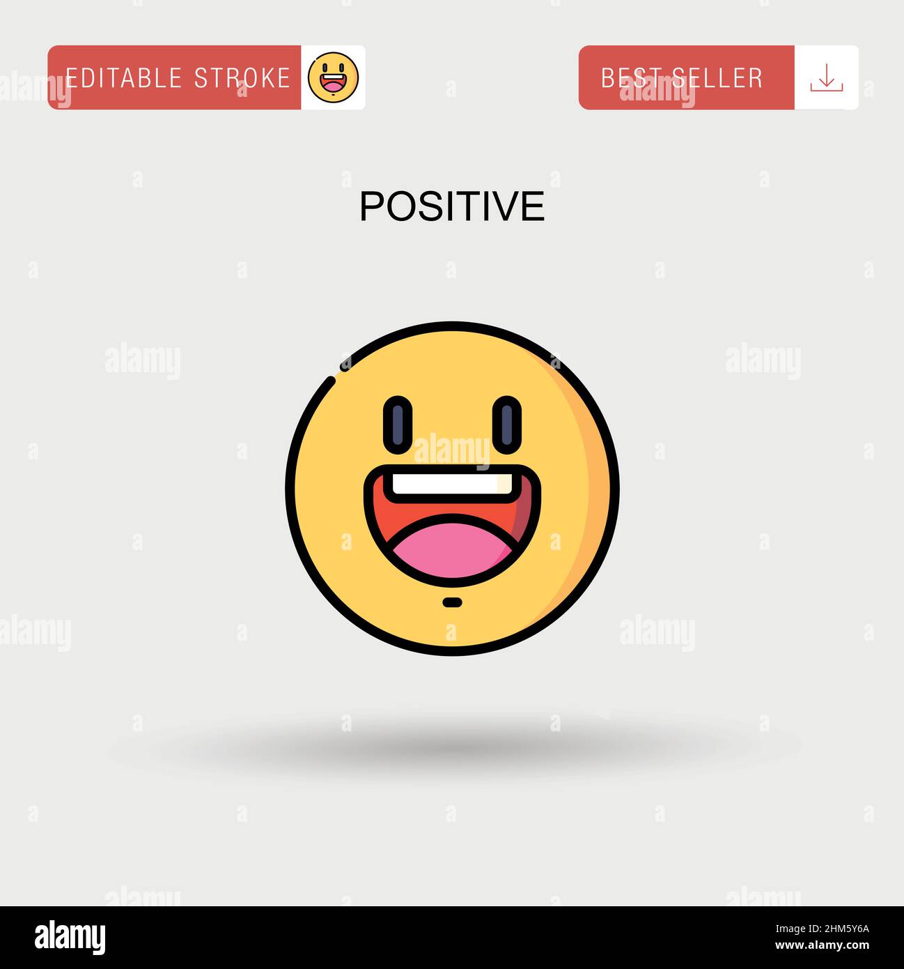 Positive Simple vector icon Stock Vector Image & Art - Alamy