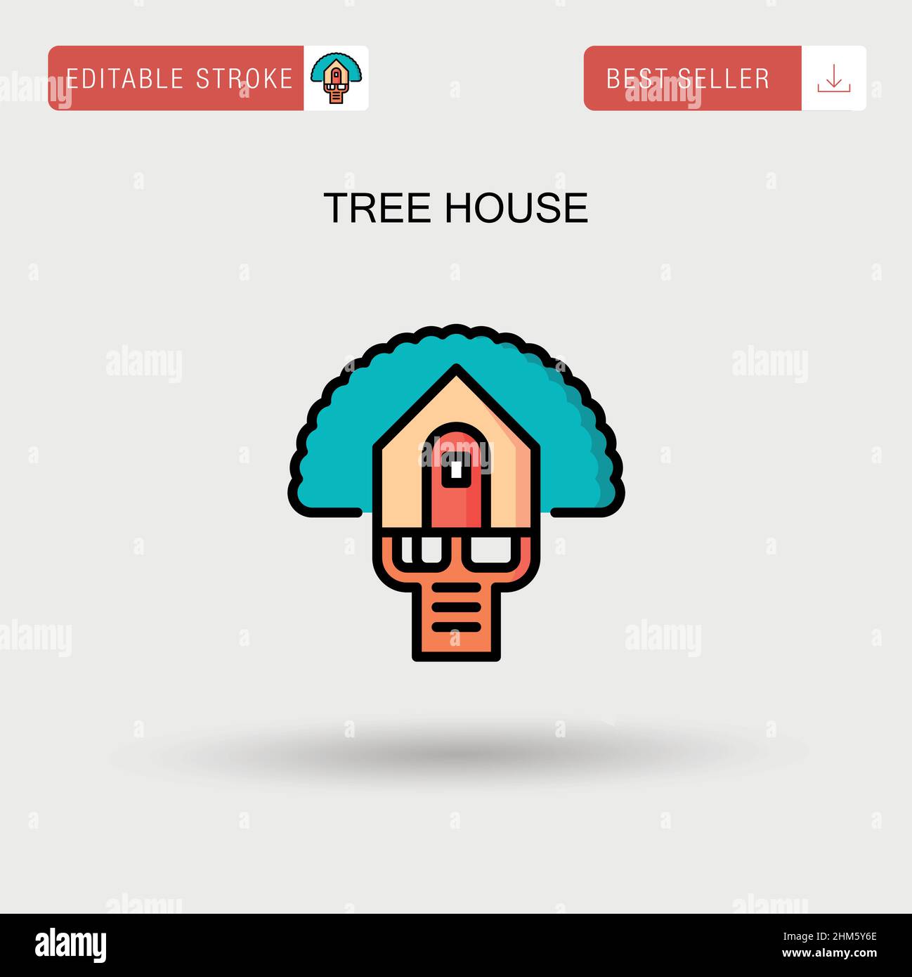 Tree house Simple vector icon Stock Vector Image & Art - Alamy