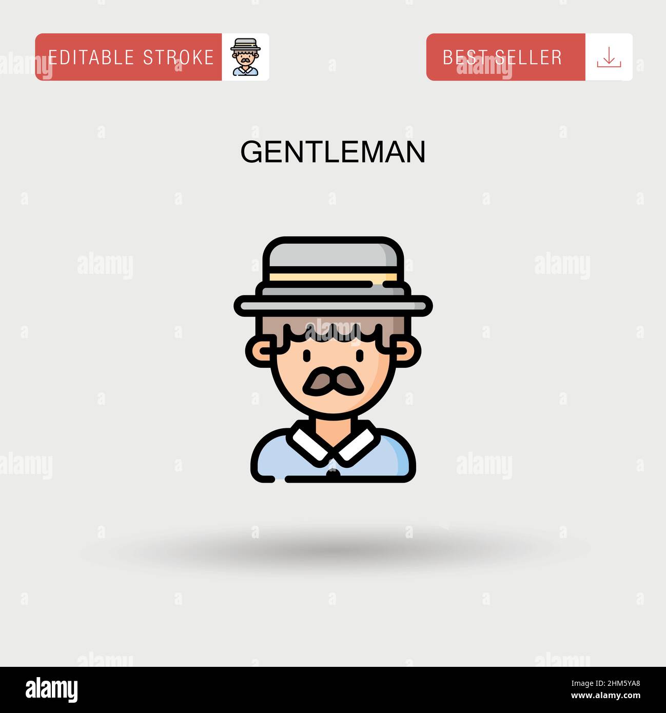 Gentleman Simple vector icon Stock Vector Image & Art - Alamy