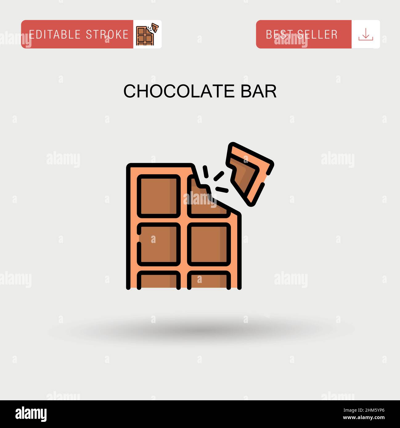 Realistic vector icon chocolate Stock Vector Images - Alamy