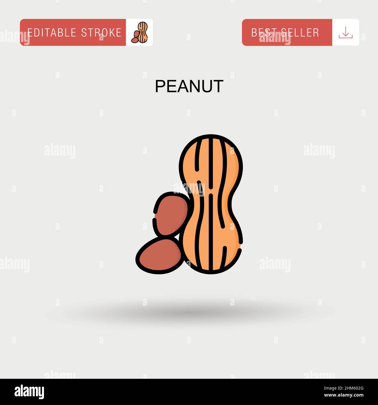 Peanut Simple vector icon Stock Vector Image & Art - Alamy