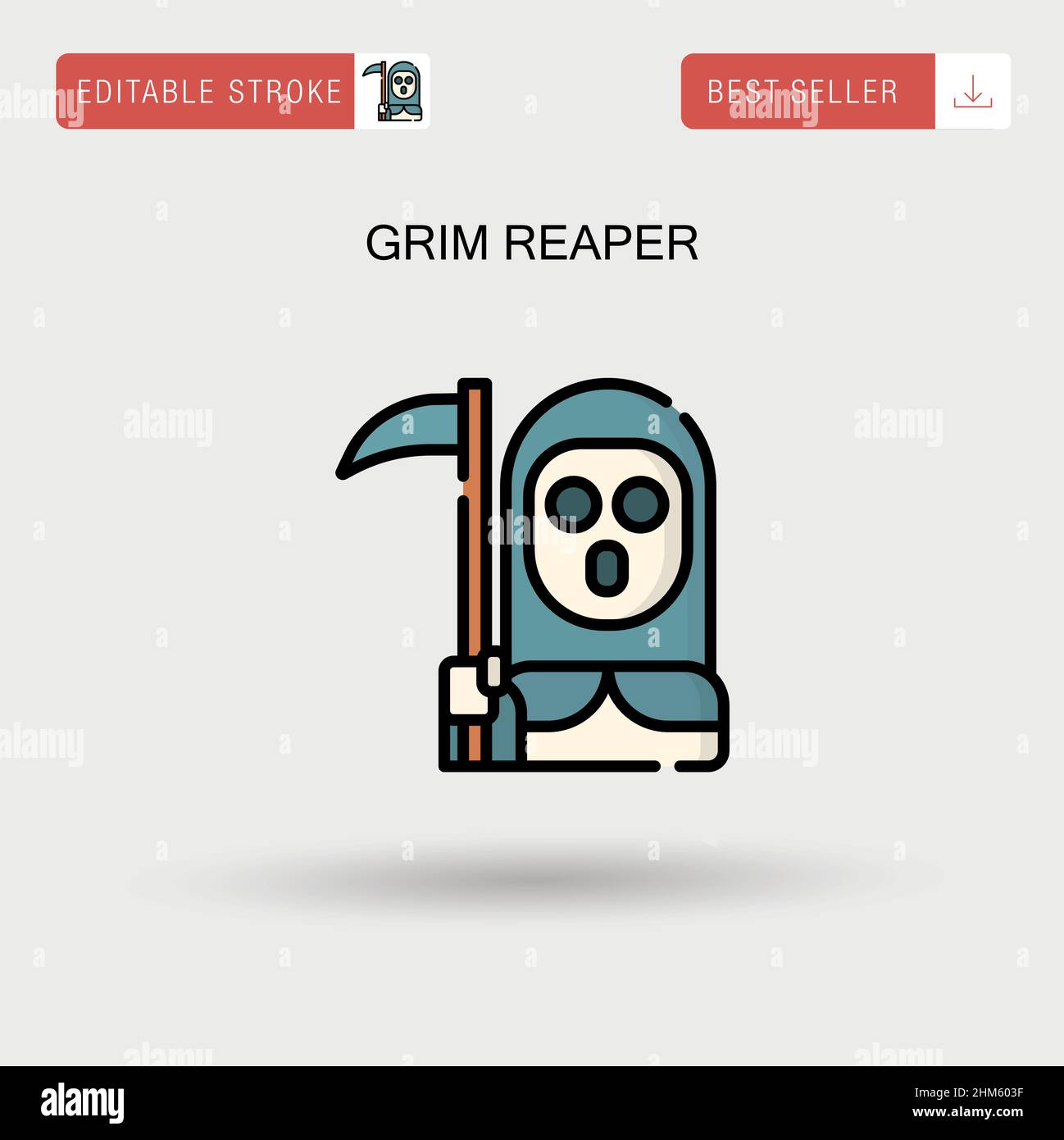 Grim reaper Simple vector icon Stock Vector Image & Art - Alamy