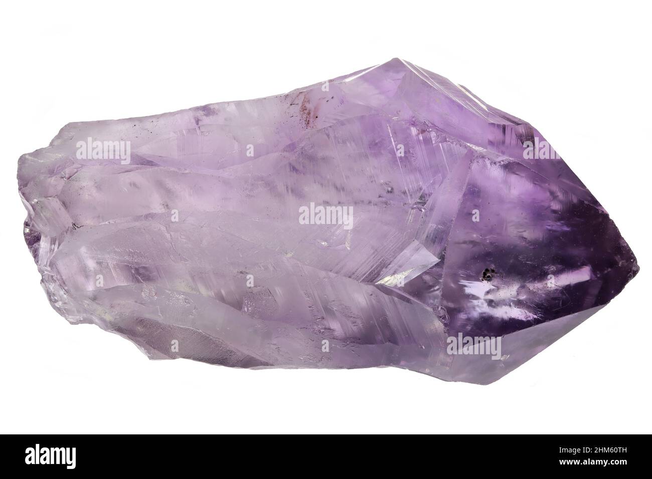 amethyst from Rio Grande do Sul, Brazil isolated on white background ...