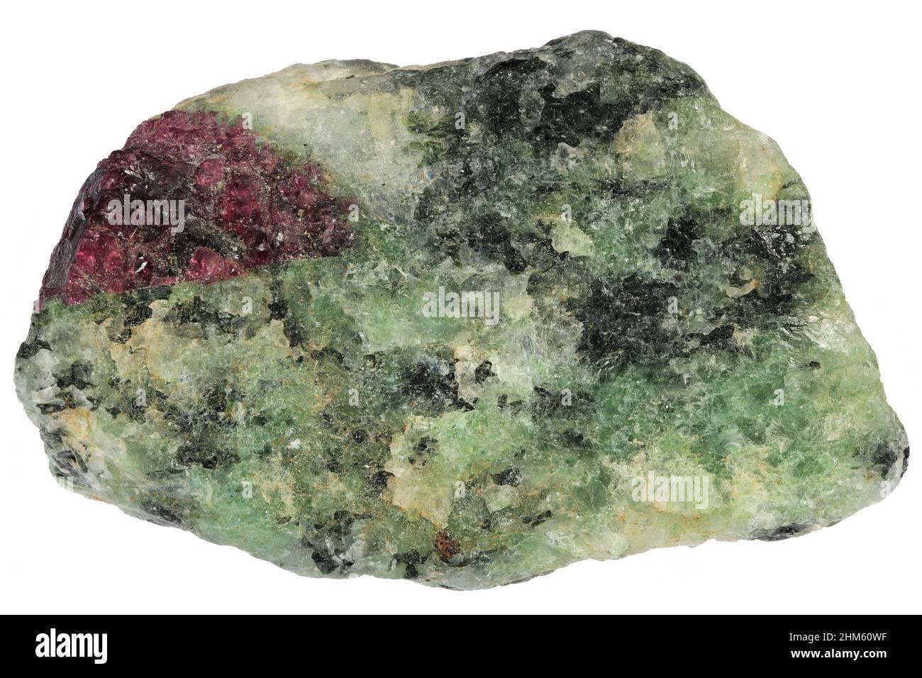 anyolite from Tanzania isolated on white background Stock Photo - Alamy