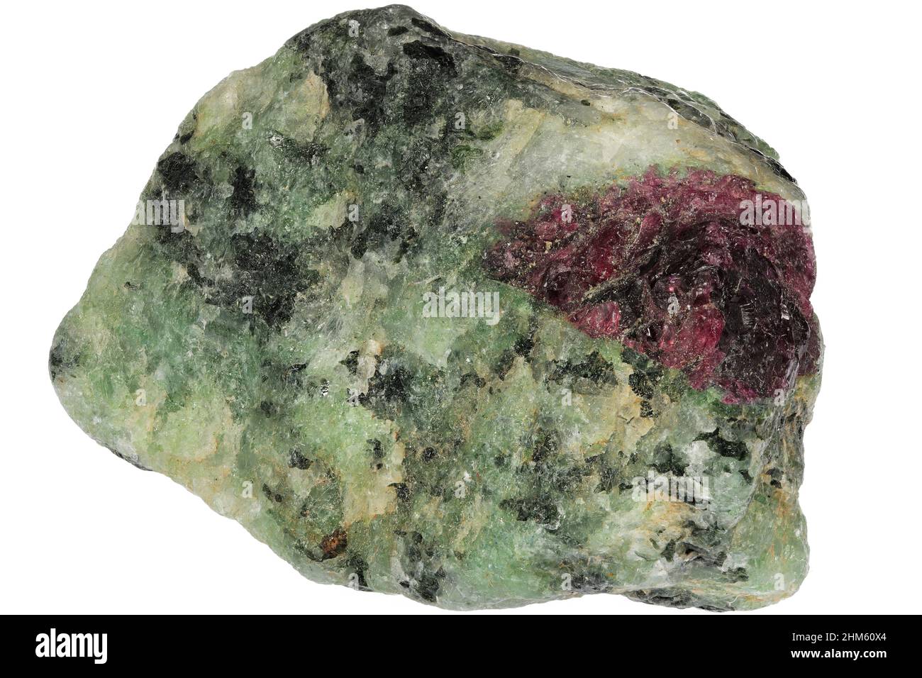 anyolite from Tanzania isolated on white background Stock Photo - Alamy