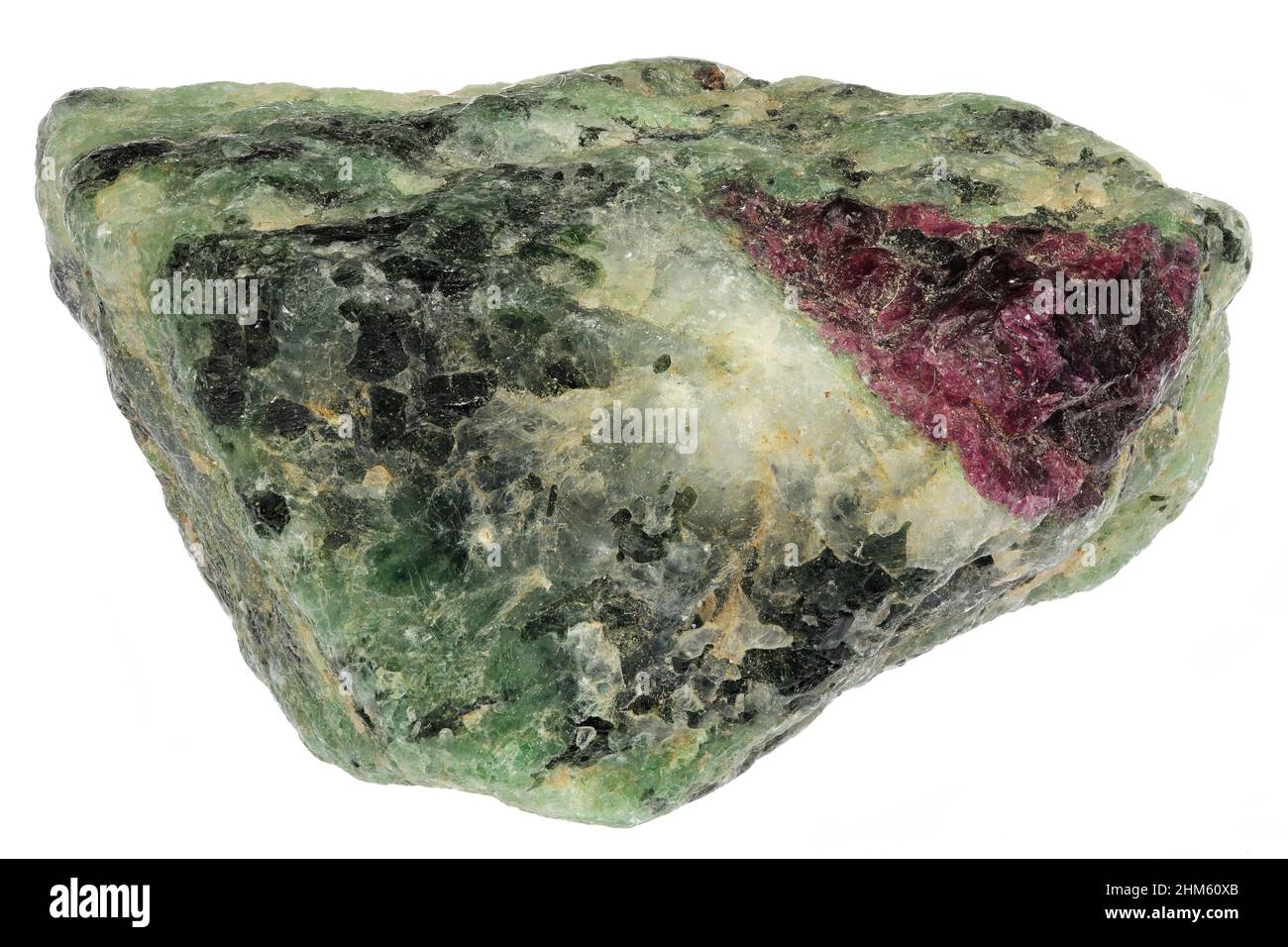 anyolite from Tanzania isolated on white background Stock Photo - Alamy