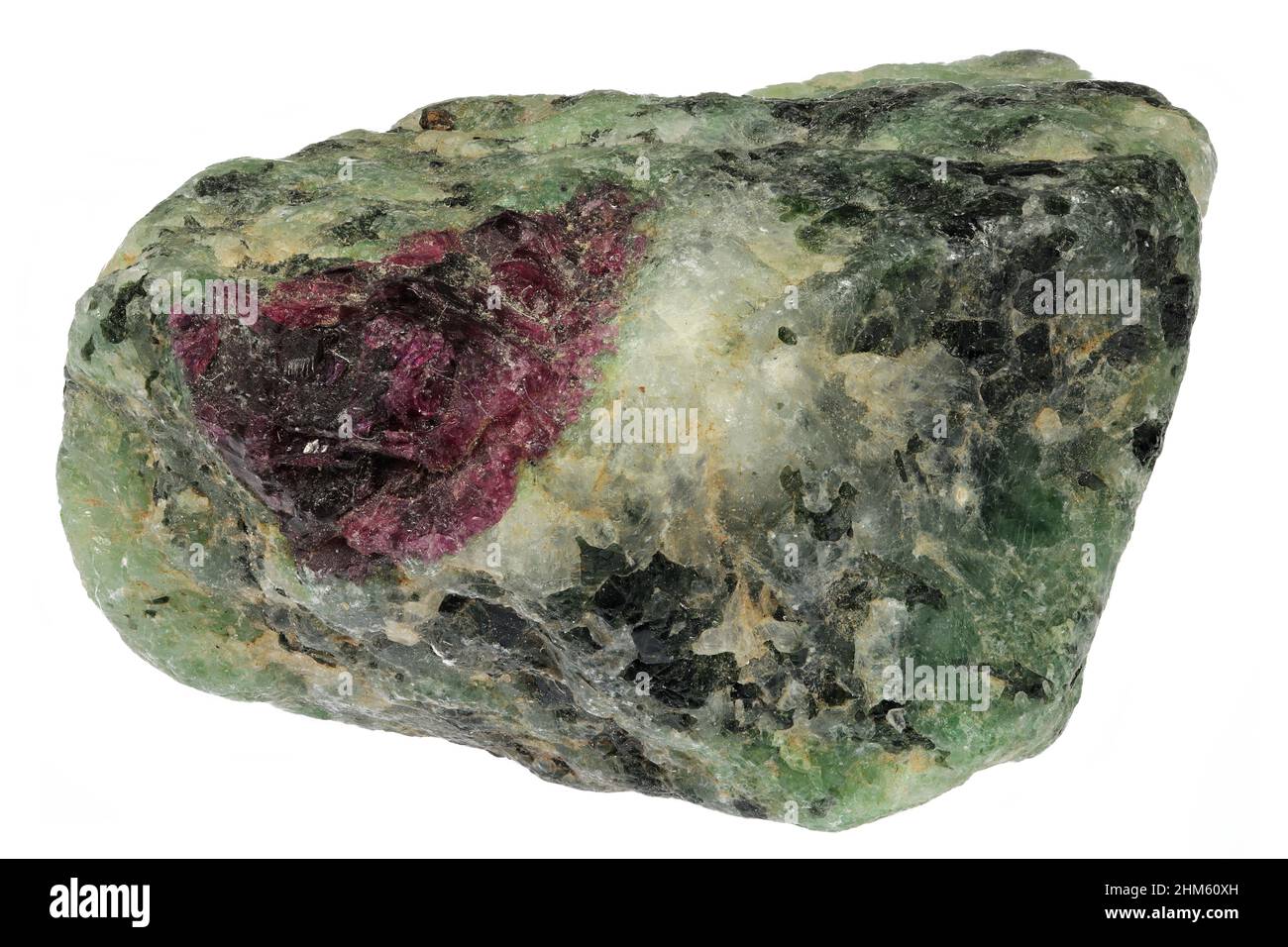 anyolite from Tanzania isolated on white background Stock Photo - Alamy