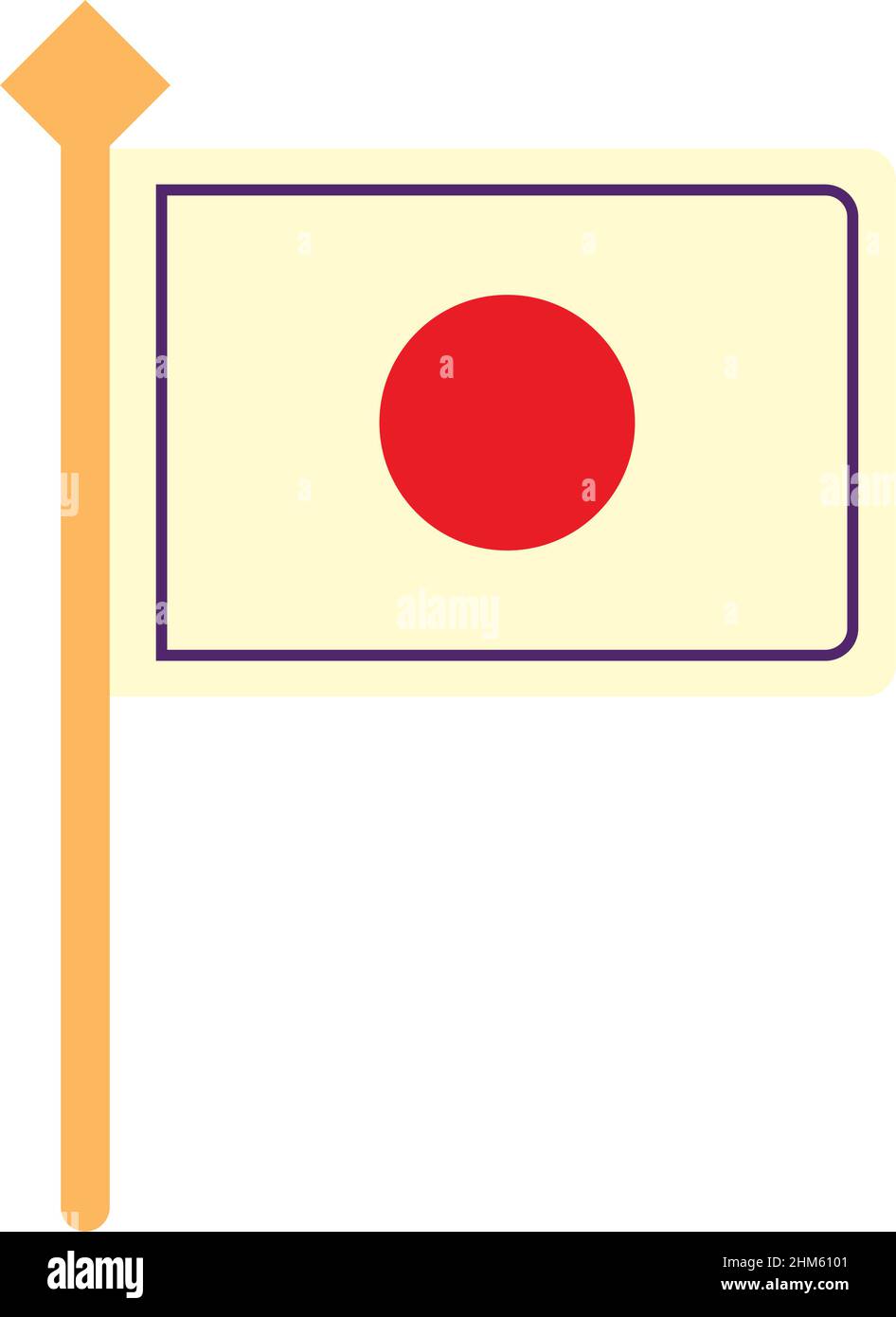 japan flag in pole icon Stock Vector Image & Art - Alamy