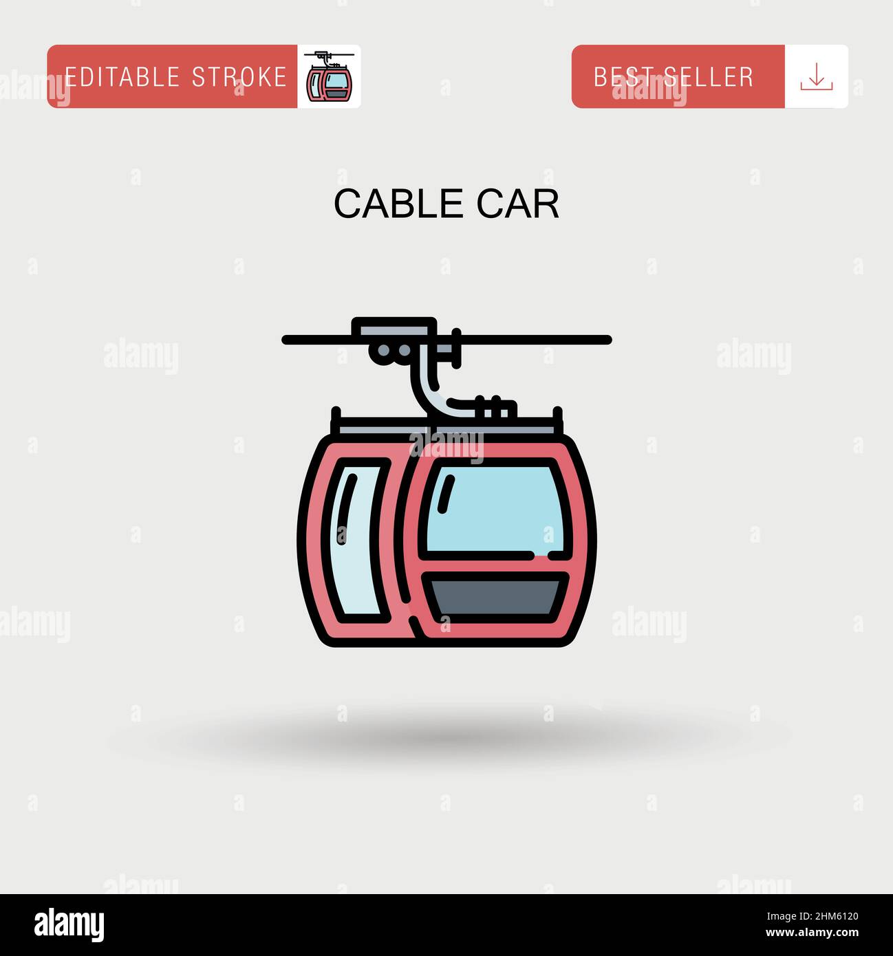 Aerial cable car cableway tramway Stock Vector Images - Alamy