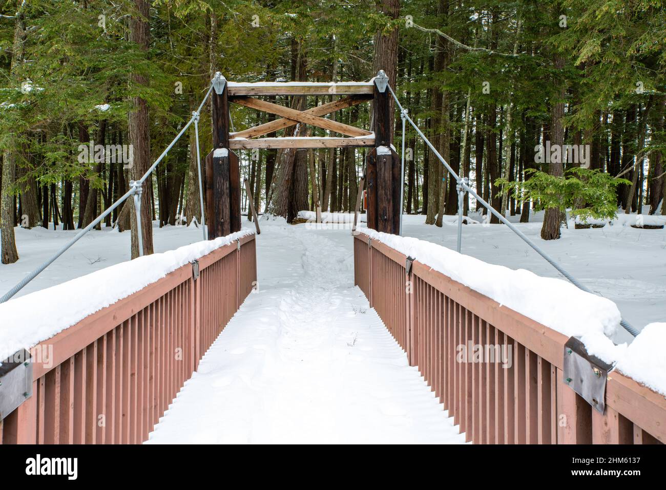 Presque Isle River in the winter; Porcupine Mountains Wilderness State ...