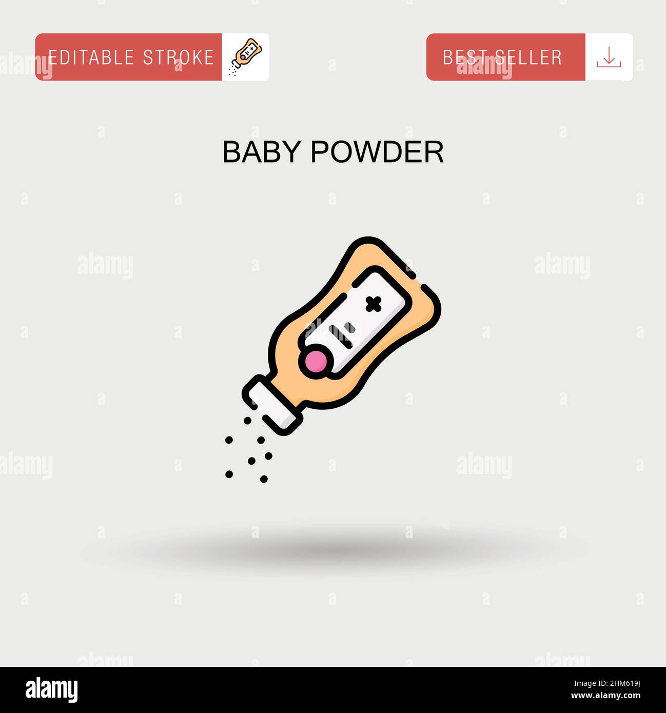 Baby powder Simple vector icon Stock Vector Image & Art - Alamy