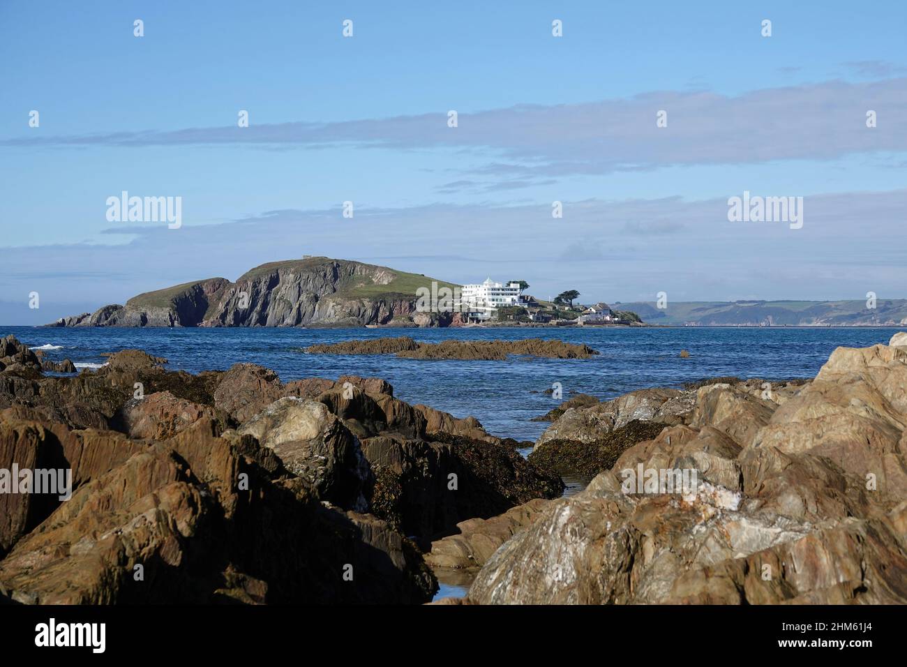 Burgh Island in South Hams, South Devon, England, which is the location ...