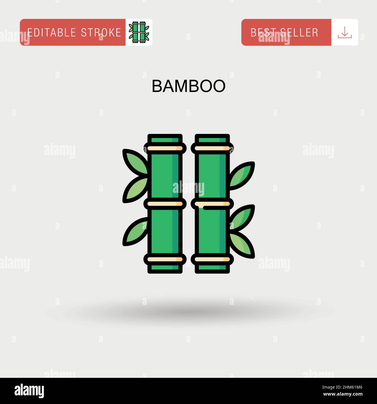 Bamboo Simple vector icon Stock Vector Image & Art - Alamy