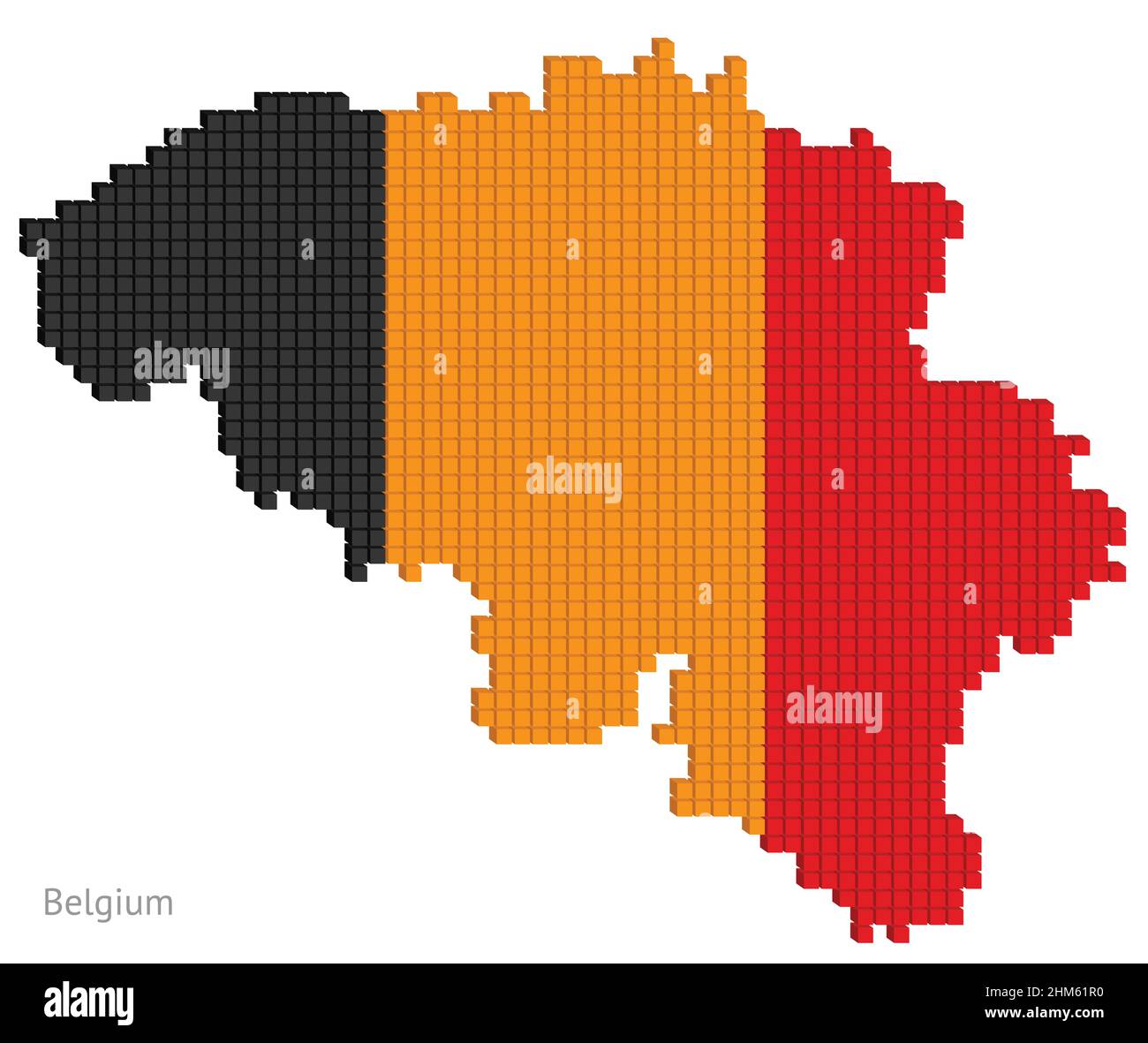 Dotted map plan vector illustration graphic small cubes geographical ...