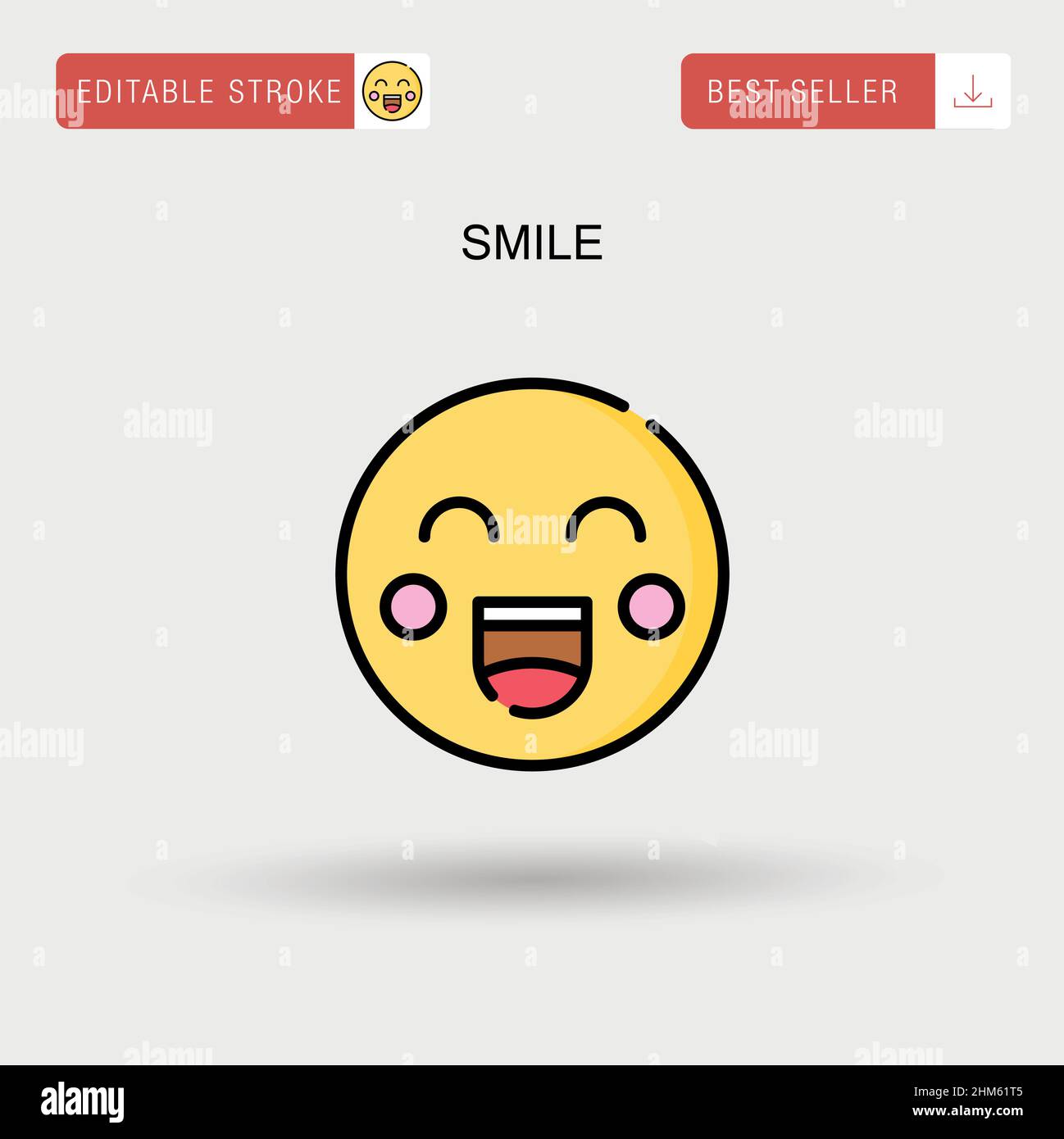 Smile Simple vector icon Stock Vector Image & Art - Alamy