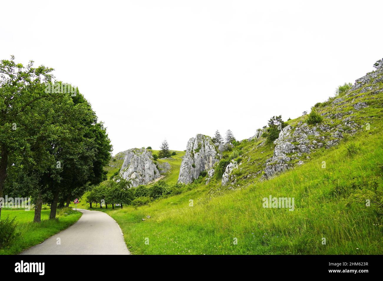 Beautiful shot of Eselsburger Tal, a nature reserve in Germany, Green ...