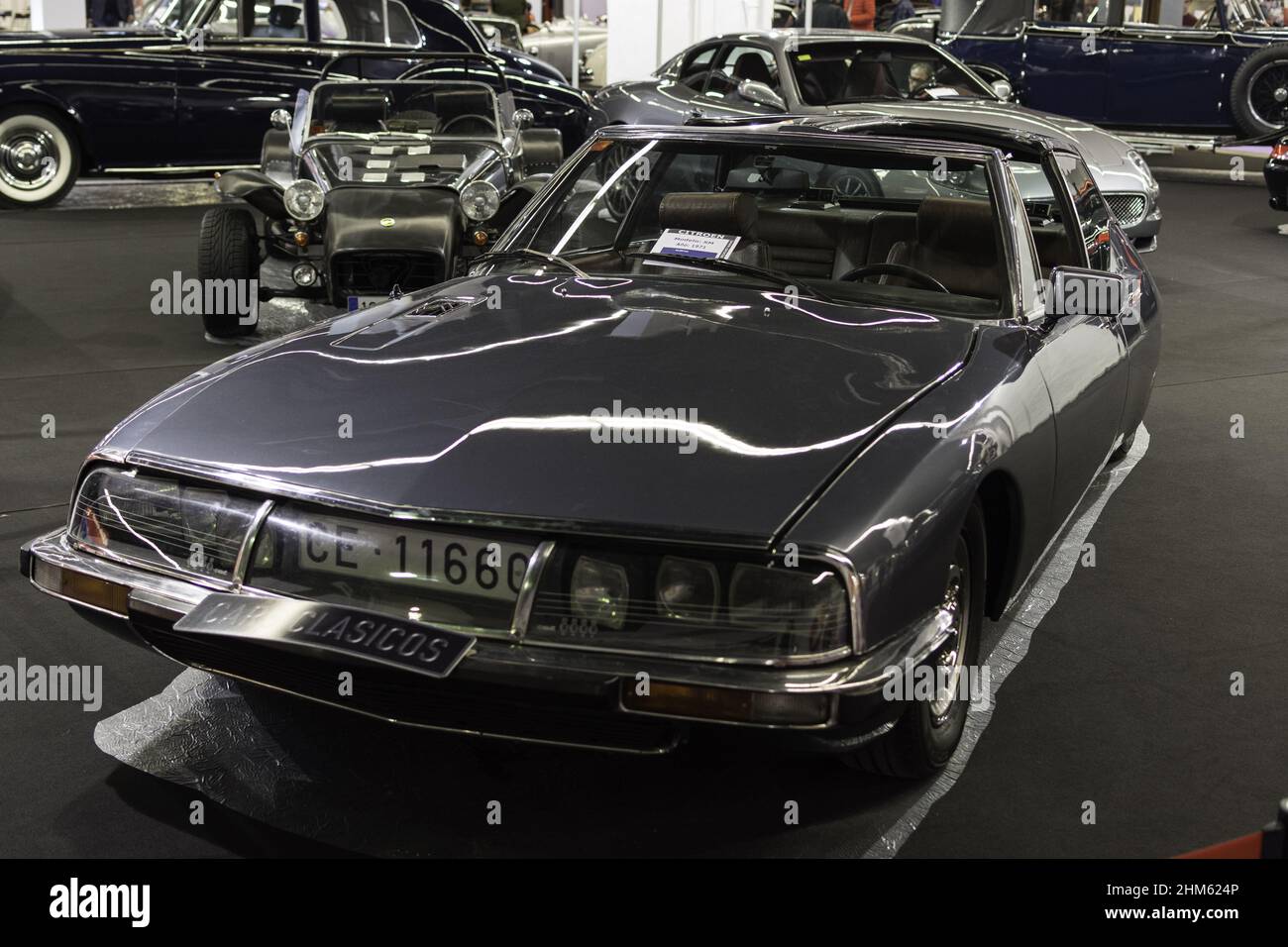 A Citroen SM with big engine in the street Stock Photo - Alamy