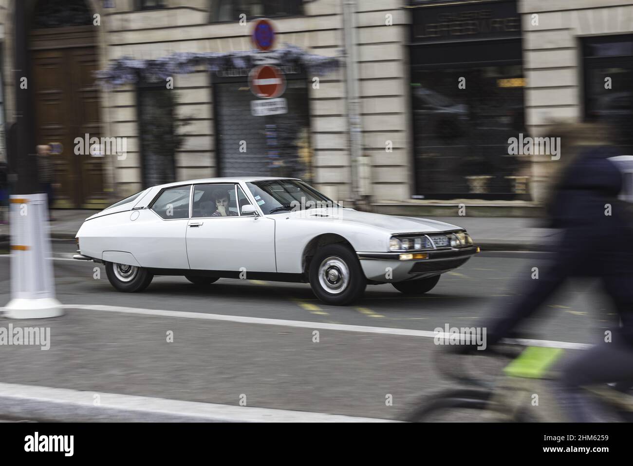 Citroen SM with big engine in the street Stock Photo - Alamy