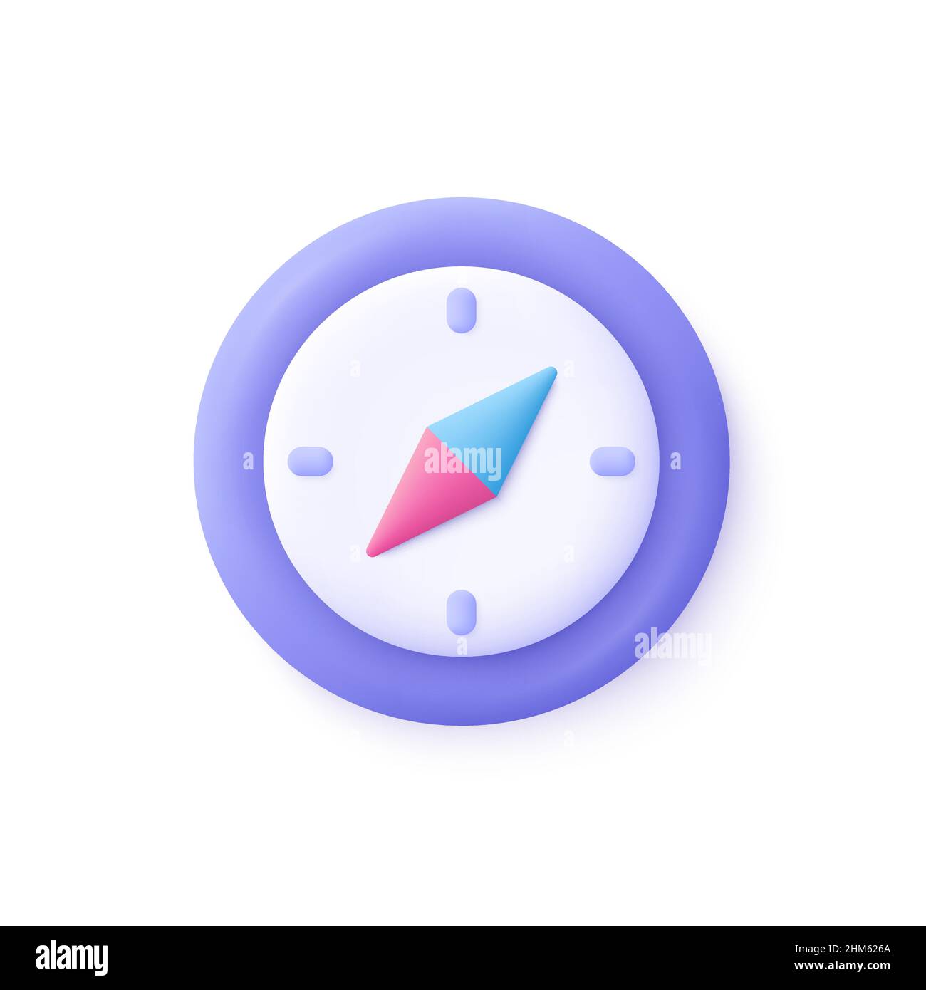 Compass. 3d vector icon. Cartoon minimal style Stock Vector Image & Art ...