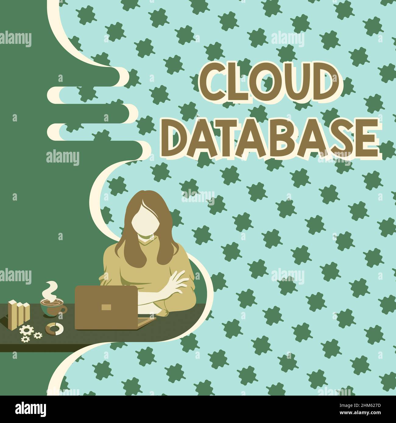 Conceptual caption Cloud Database. Business concept optimized or built for a virtualized ...
