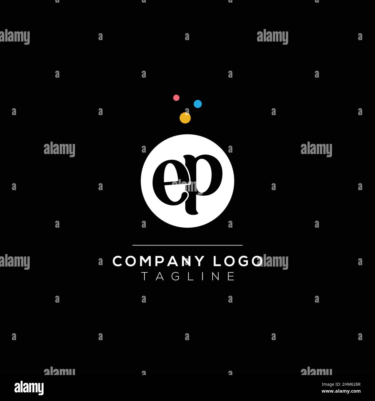 EP Initial Letter Design Vector with bubble Dots. Vector Lettering ...