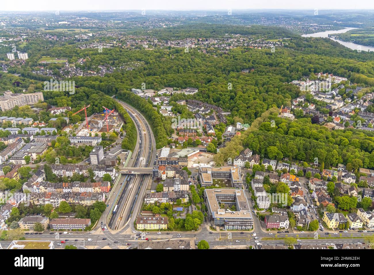 Aerial photograph, Bredeneyer Tor, construction site multi-family ...