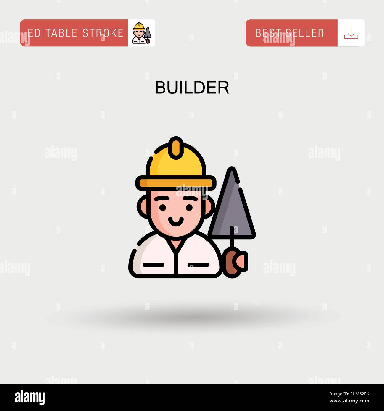 Builder Simple vector icon Stock Vector Image & Art - Alamy