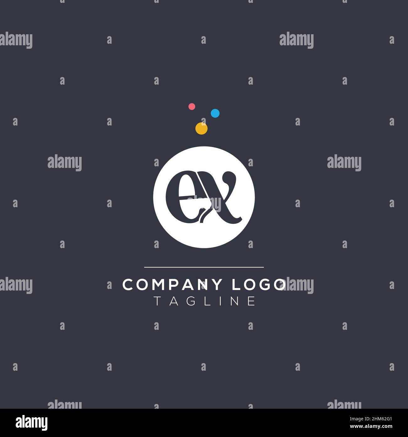 EX Initial Letter Design Vector with bubble Dots. Vector Lettering ...