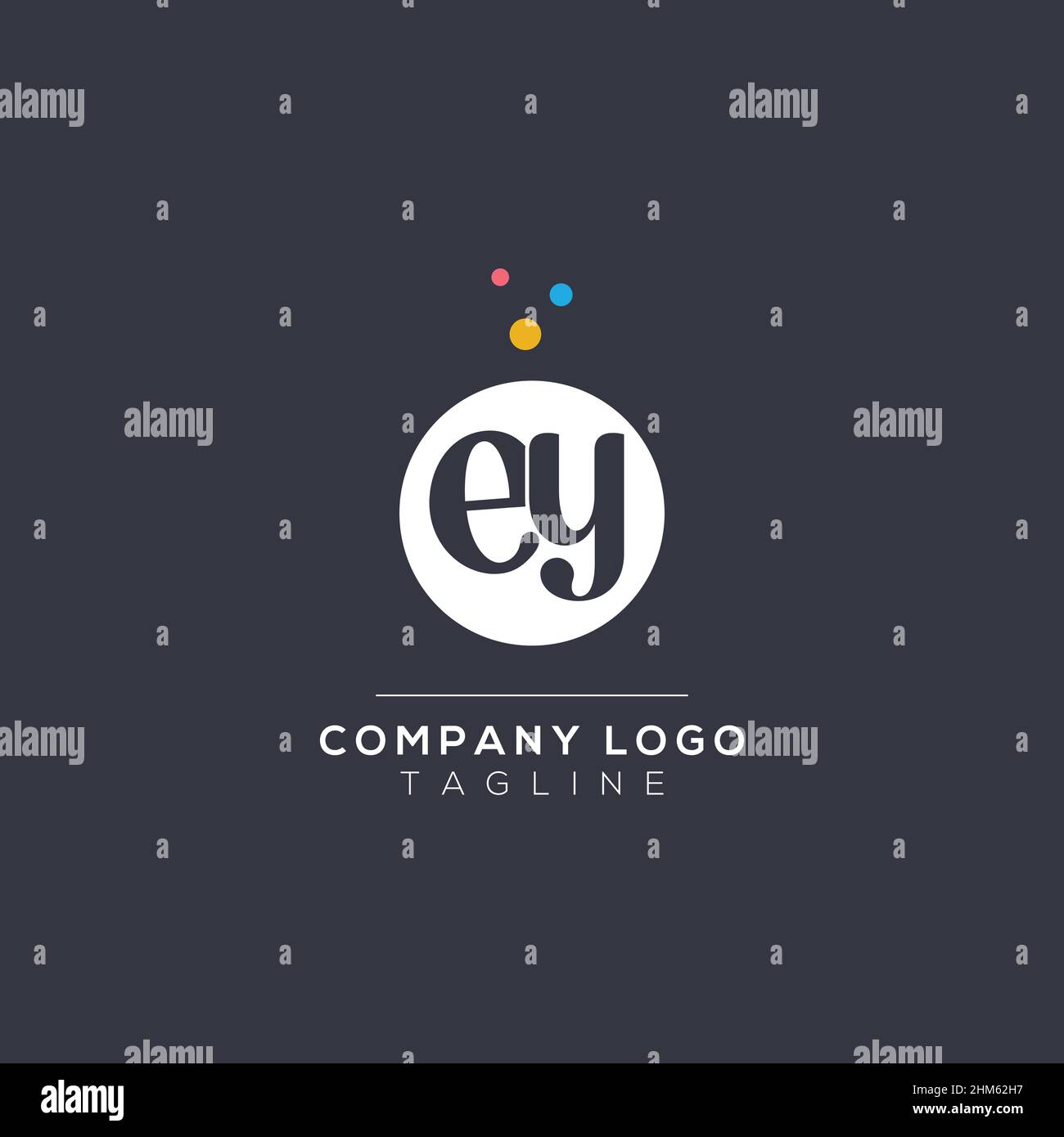 EY Initial Letter Design Vector with bubble Dots. Vector Lettering ...