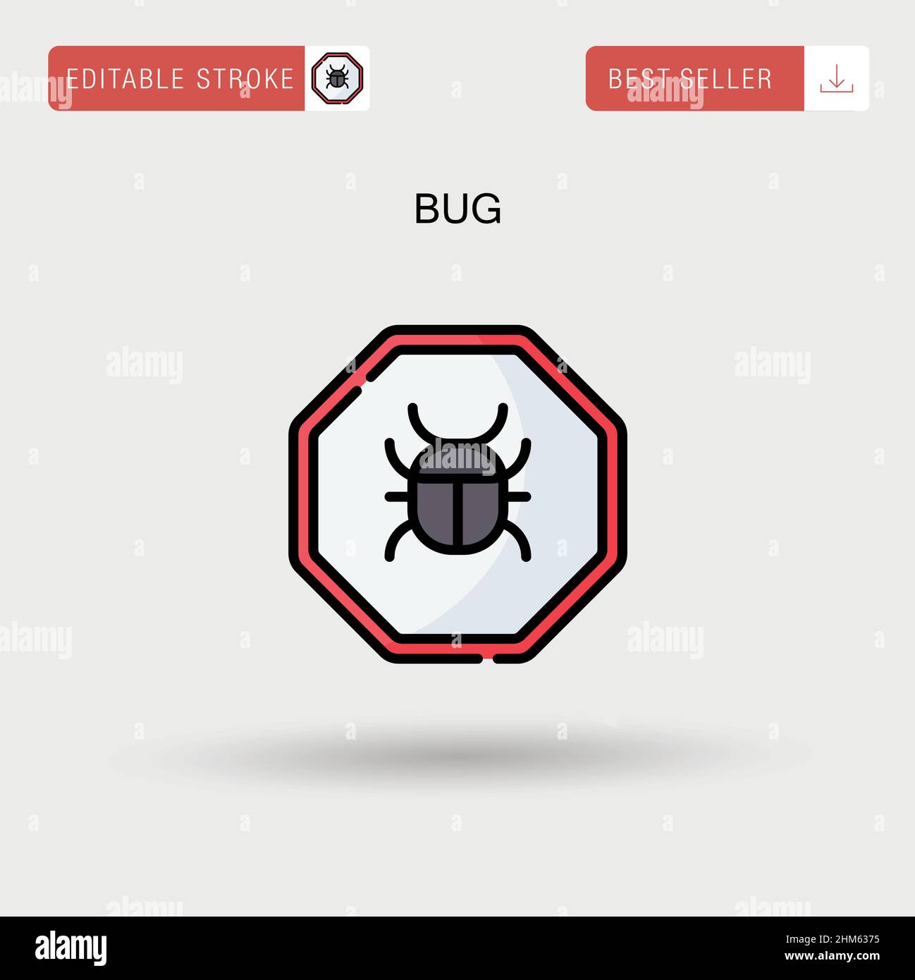 Bug Simple vector icon Stock Vector Image & Art - Alamy