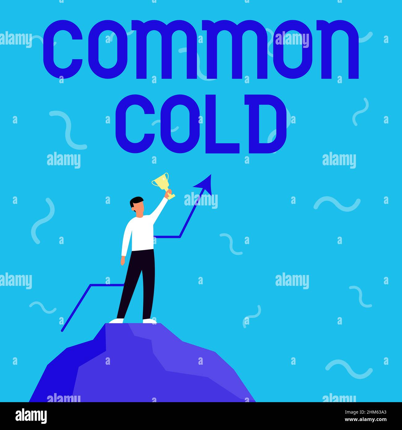 Hand writing sign Common Cold. Word Written on viral infection in upper ...