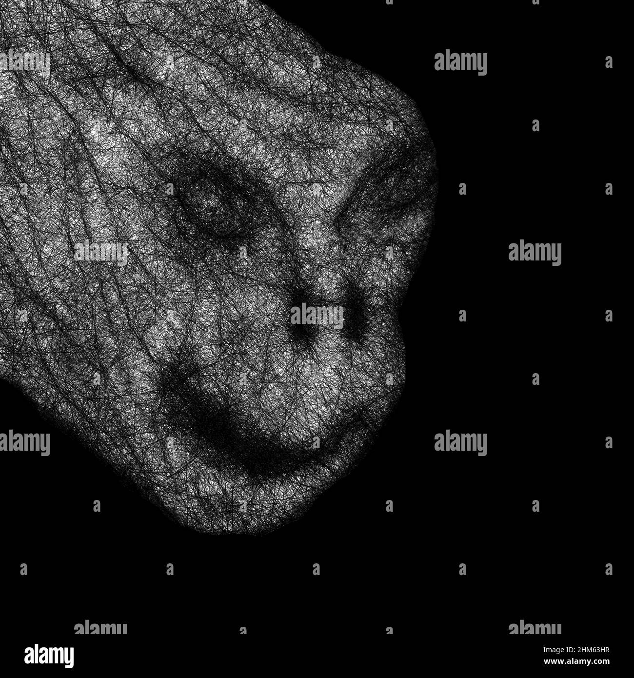 Alien head on a long neck Stock Photo - Alamy