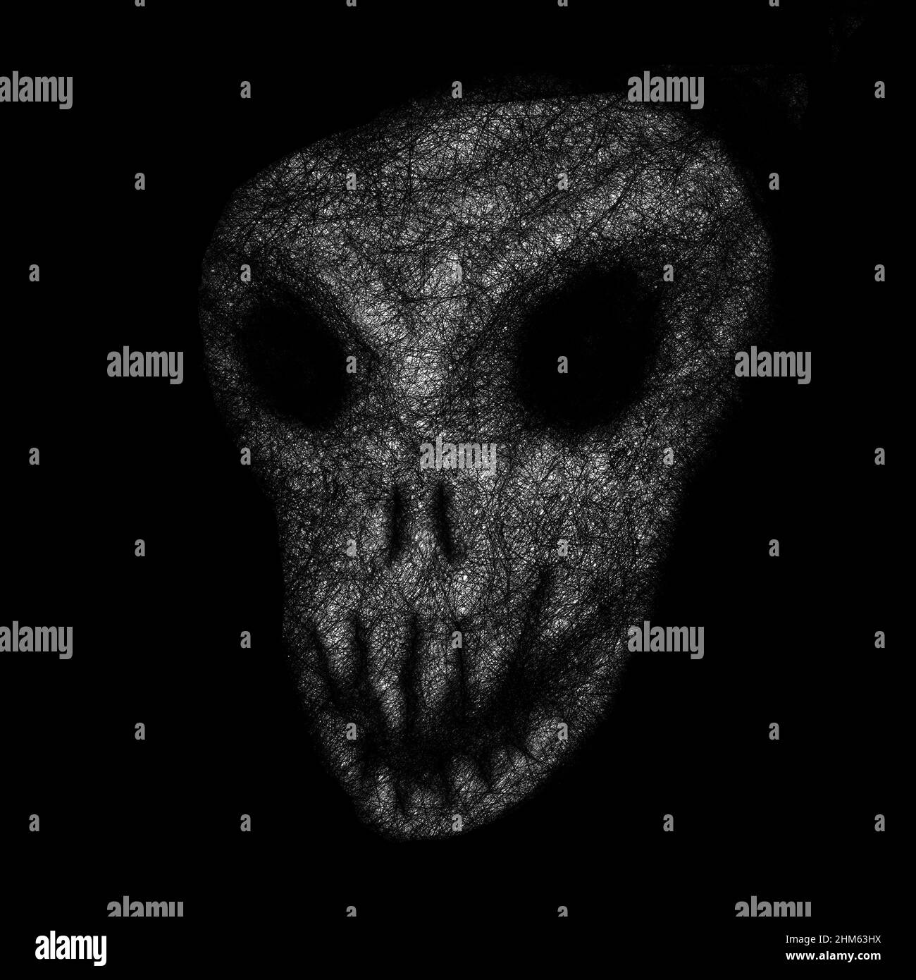 Alien head with teeth Stock Photo - Alamy