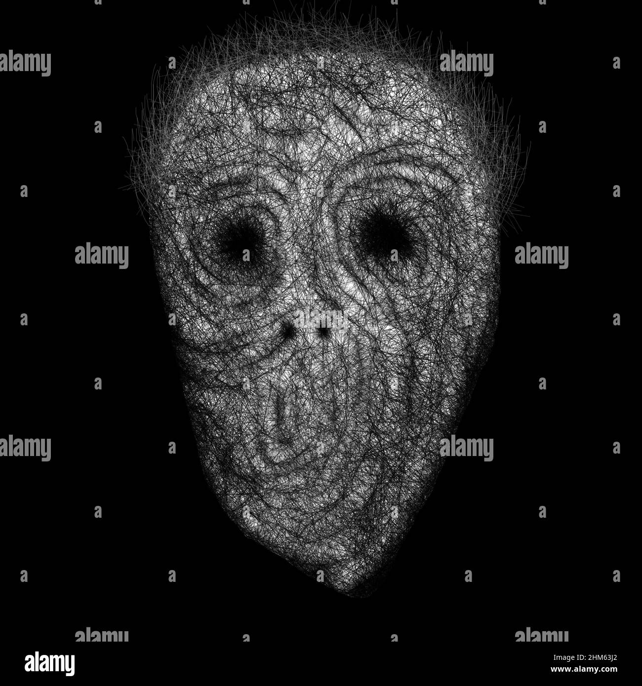 Grotesque, wrinkled face Stock Photo - Alamy