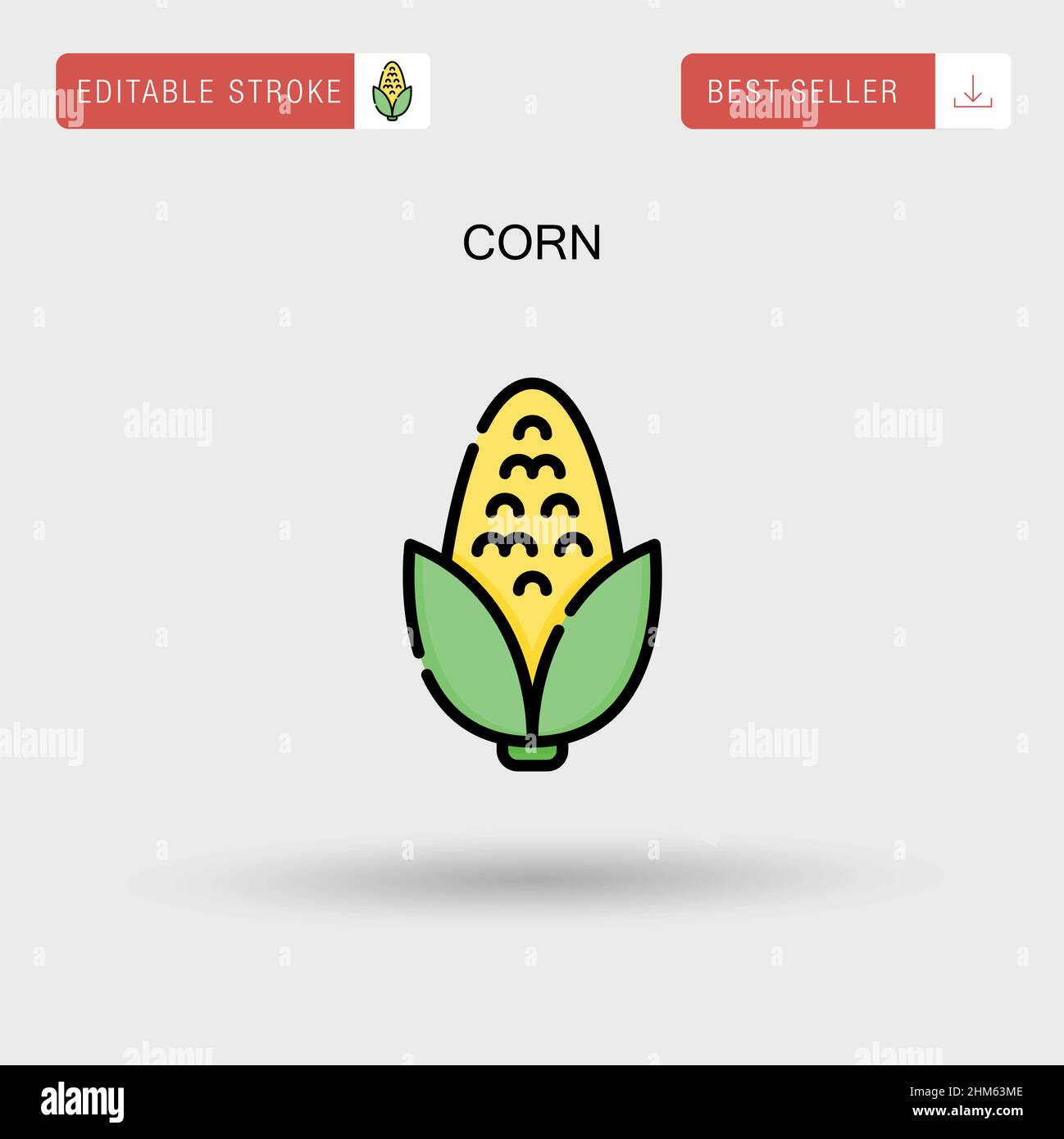 Corn Simple vector icon Stock Vector Image & Art - Alamy