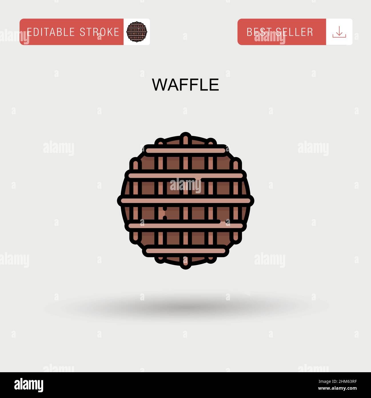 Waffle Simple vector icon Stock Vector Image & Art - Alamy
