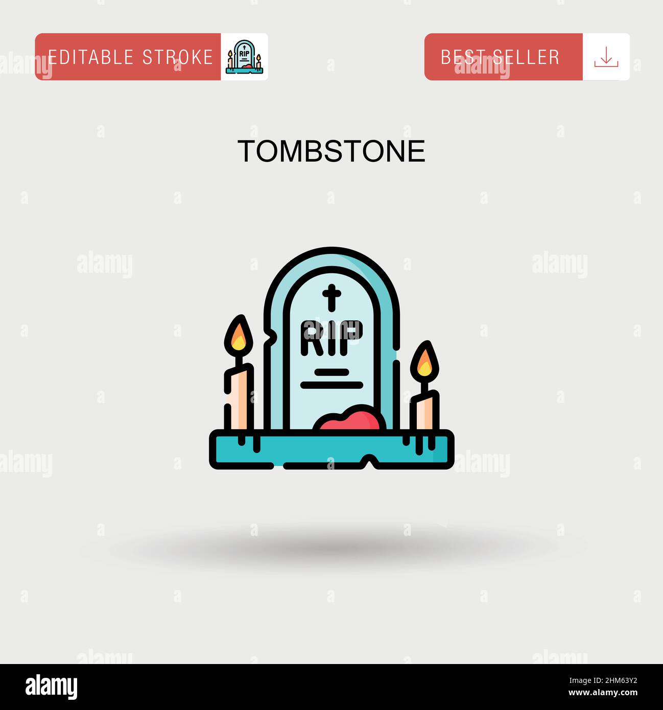 Tombstone Simple vector icon Stock Vector Image & Art - Alamy